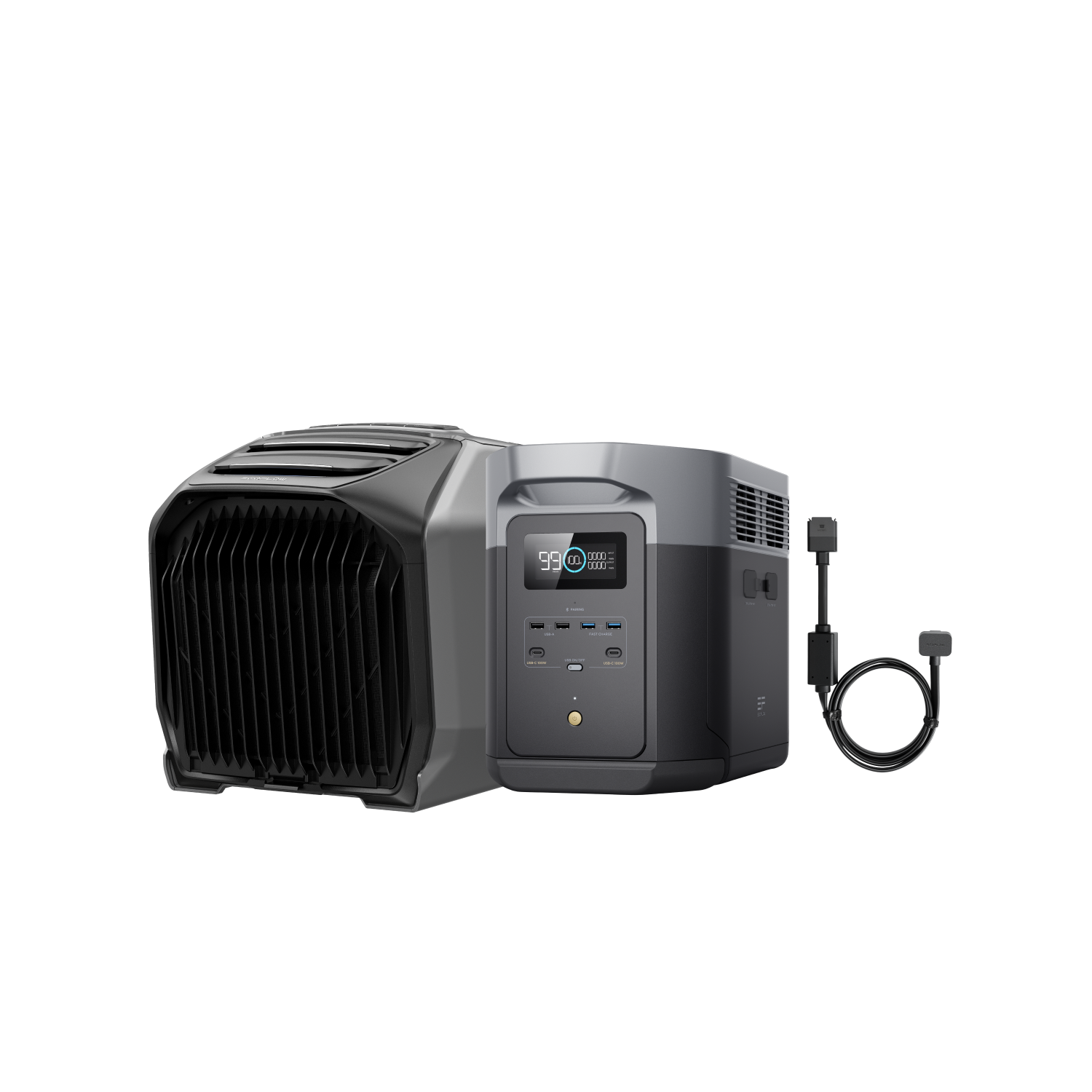 EcoFlow WAVE 3 Portable Air Conditioner with Heater - WAVE 3 + DELTA 2 Max